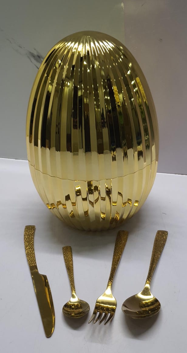 stripped gold Mood Egg cutlery set – Classic Merchants