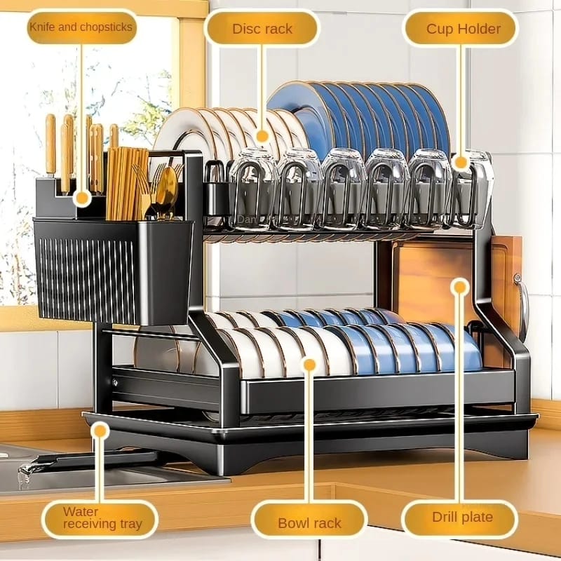 2 tier carbon steel dish drying rack – Classic Merchants